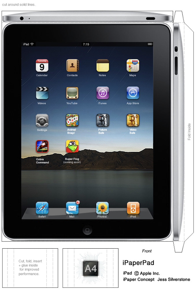 IPhoneRoot Make Your Own Full Size Paper IPad Print